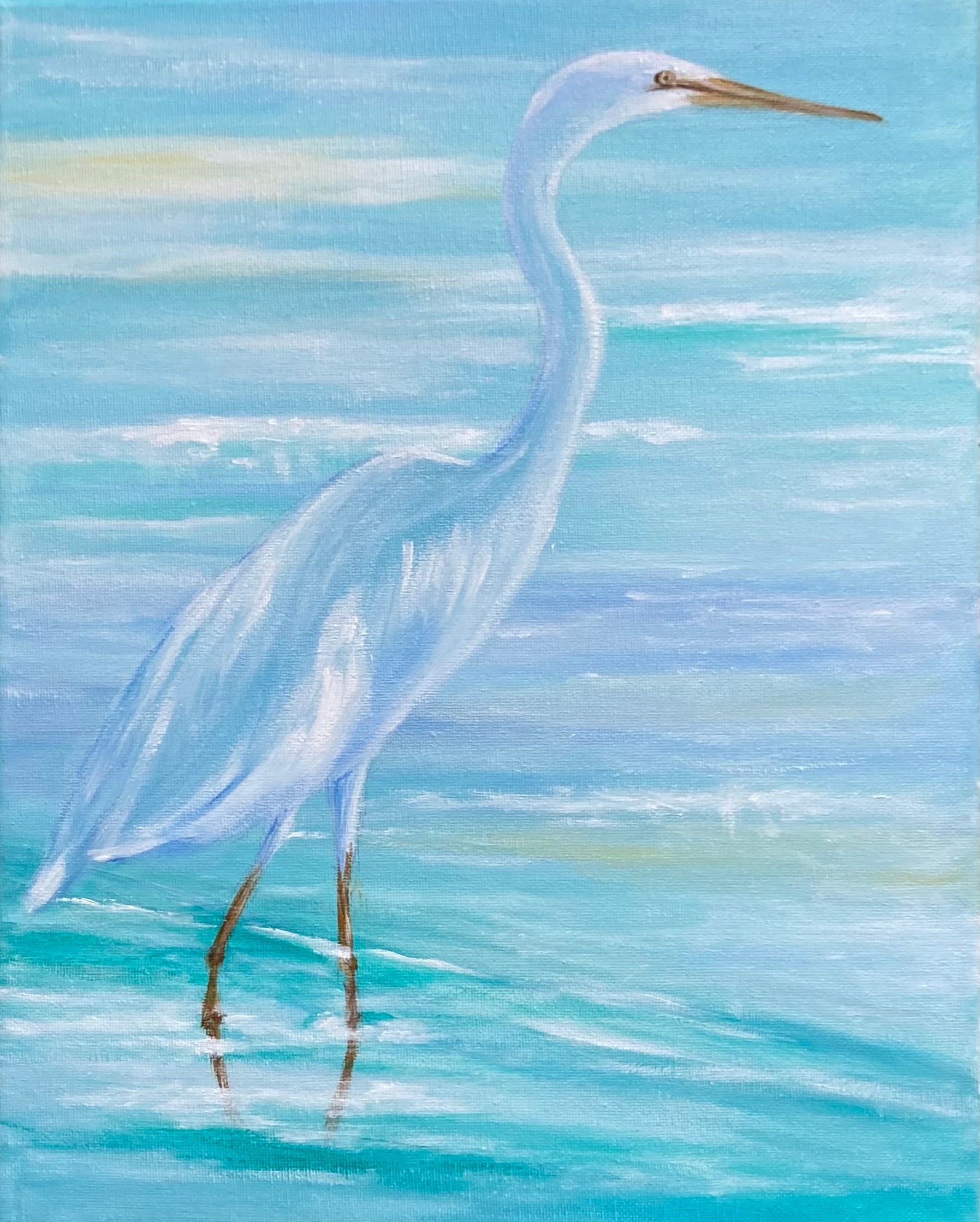 Birdy Blue - Mixed Media Painting – Kelly's Canvas